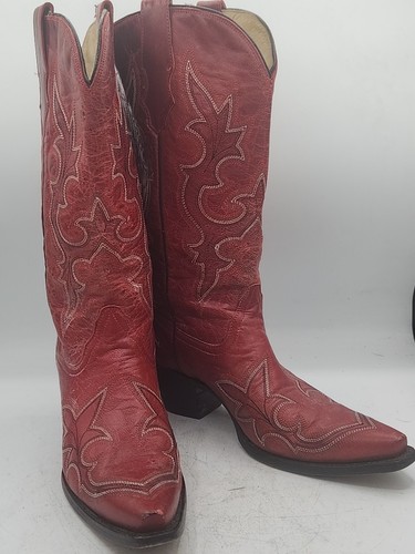 Corral Red Embroidered Women's Boots Western Cowboy Cowgirl Size 9M | eBay