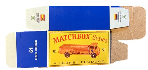 Matchbox #51 Albion Chieftain ‘61-‘65 Type D Repro Box | eBay