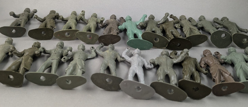 MPC 1950s Soldiers Ring-hand Soft Plastic Vtg Playset Military Figures ...