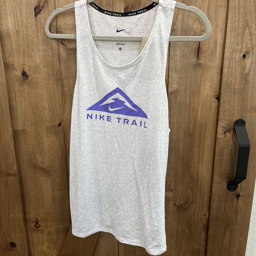 W Sz Lg Nike Trail Running Run Mesh Lightweight Tri-Blend SLIM Fit Tank ...