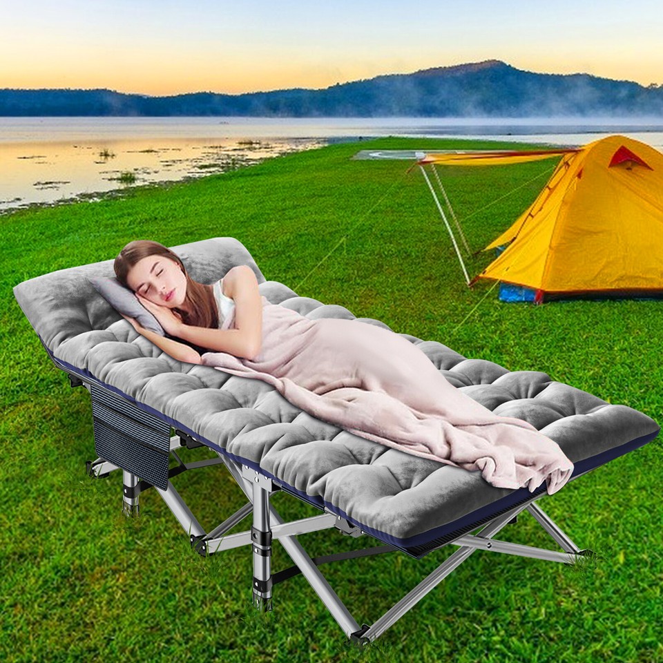 Adults Folding Sleeping Cot Guest Bed Heavy Duty Portable Cots Camping ...