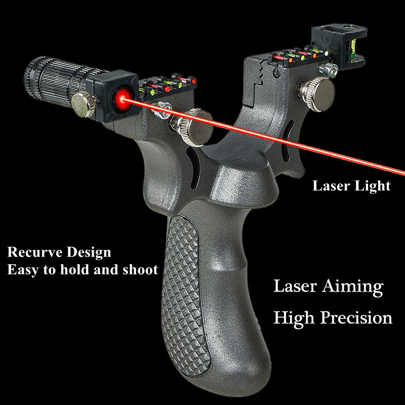 Hunting Laser Slingshot Professional Catapult With Rubber Aim Point ...