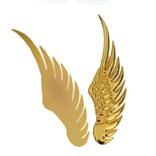 3D Golden Metal Angels Wing Car Auto Decoration Emblem Badge Decal Logo ...