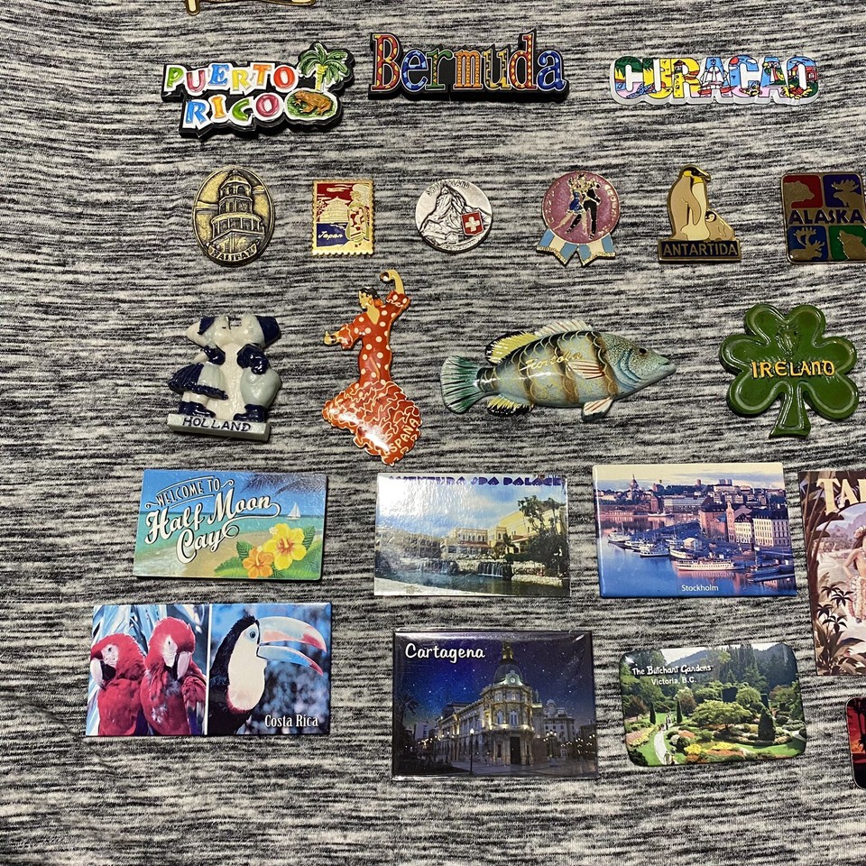 Lot Of 60 Collectible Refrigerator Magnets Different Countries ...