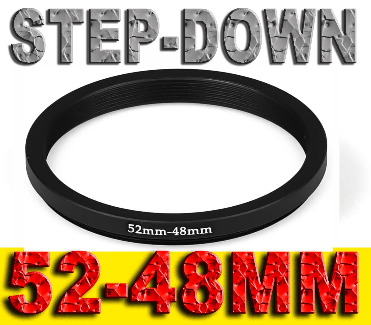 STEP DOWN 52MM 48MM ADATTATORE RING ADAPTER 52-48MM 52 48 MM 52-48 52MM ...