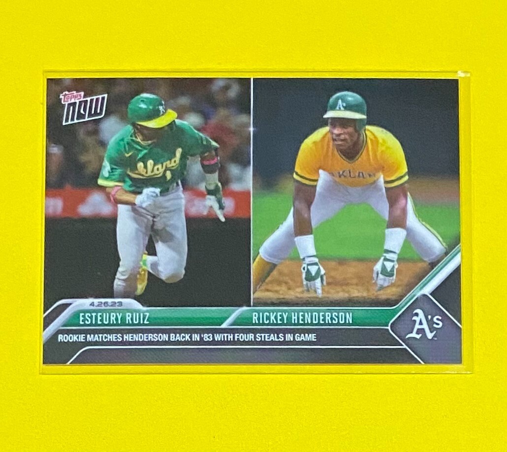 (2) 2023 MLB Topps Now Esteury Ruiz ROOKIE CARDS SP Athletics #192 ...