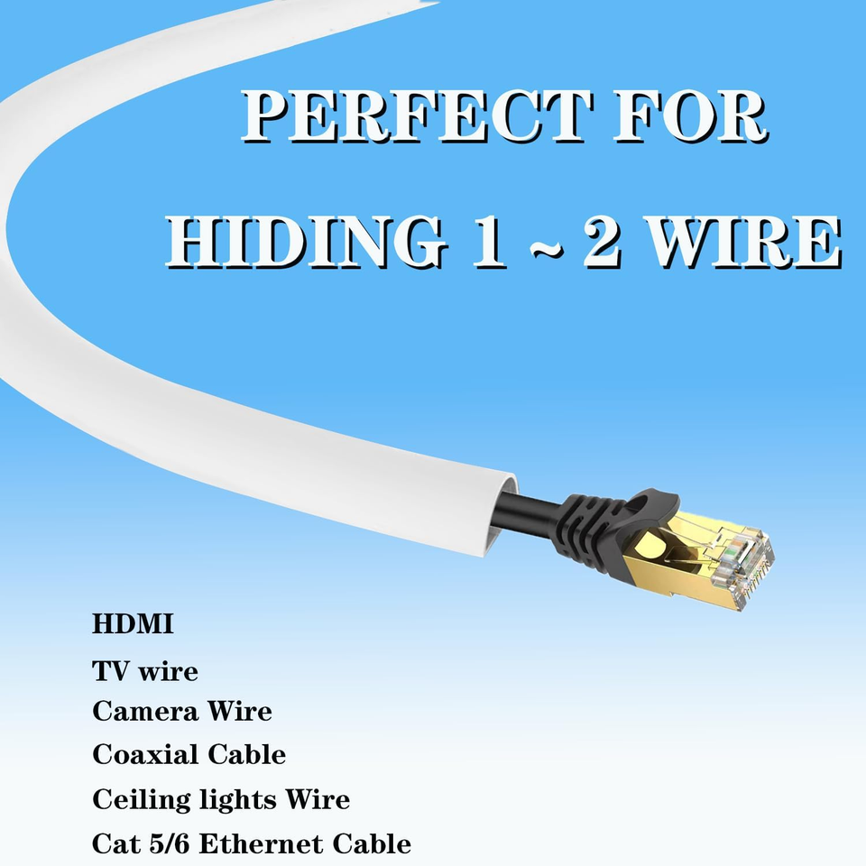 78 Inch Wall Cord Hider,Self-Adhesive Wire Cover Raceway for Walls ...