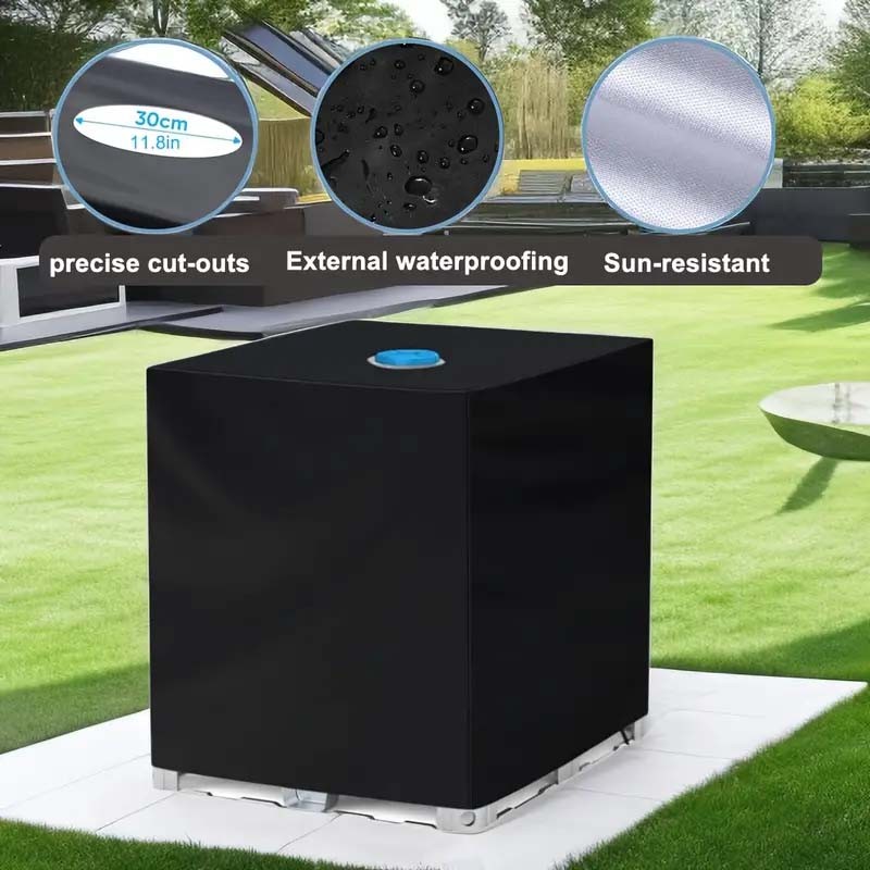 2PKS 1000L 275 Gallon IBC Tote Cover Sunshade Protective Water Tank ...