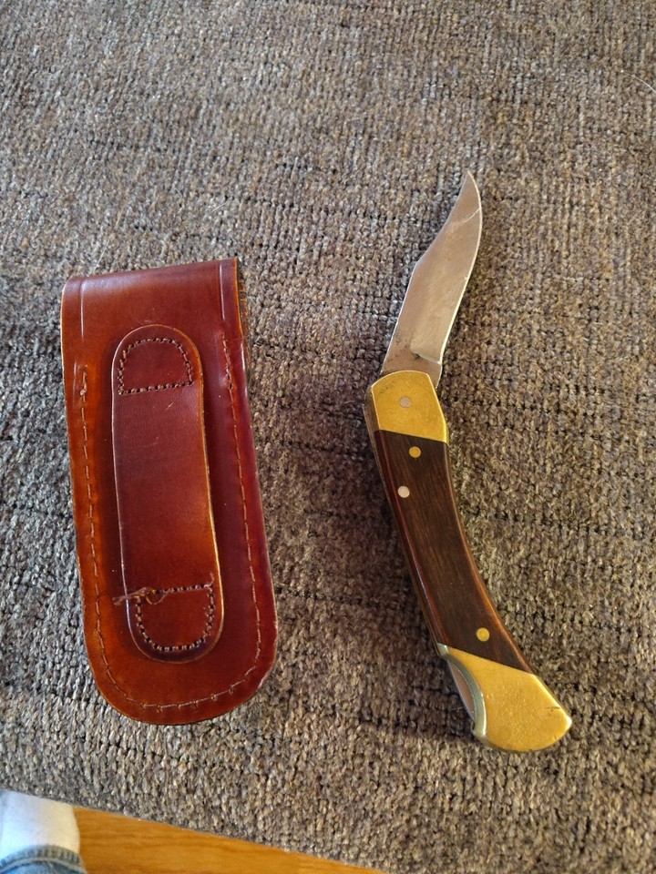 Schrade USA LB7 Vintage Lockback Hunting Knife w Sheath | eBay