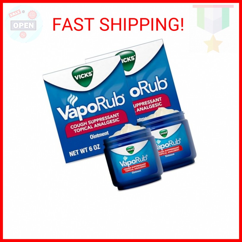 Vicks VapoRub, Original, Cough Suppressant, Topical Chest Rub ...