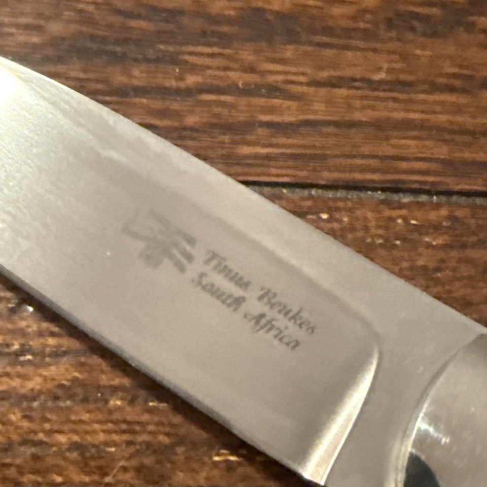 Tinus Beukes Custom Hunter Fixed Blade Knife with Sheath South Africa ...