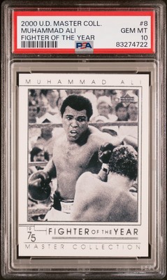2000 UPPER DECK MASTER COLL ALI FIGHTER OF THE YEAR #8 MUHAMMAD ALI ...