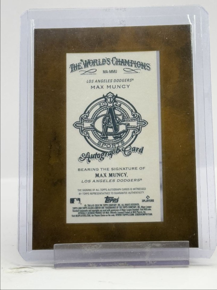 MAX MUNCY 2024 TOPPS ALLEN & GINTER FRAMED MINI AUTOGRAPH AUTO Q0940 | eBay