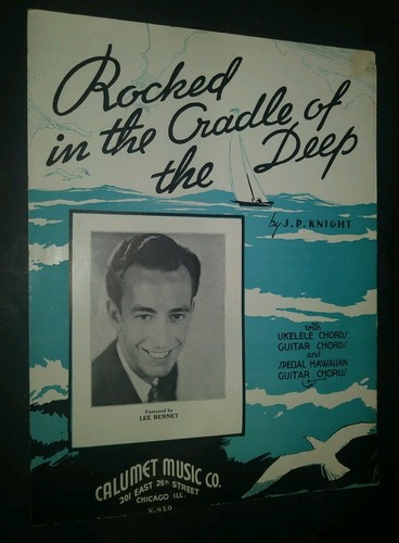 Rocked in the Cradle of the Deep w/ Guitar & Ukulele Chords Vintage ...