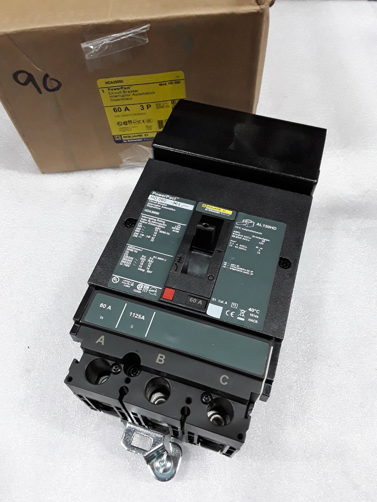 HDA36060 SQD 3POLE 60AMP 600V NEW | eBay