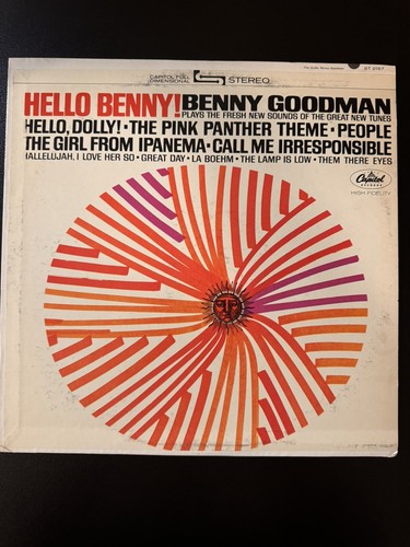 Hello Benny! Benny Goodman Vinyl Record, Capitol Records, ST 2157, NM ...