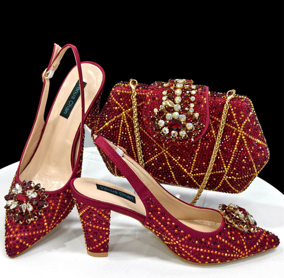 Latest Design And Bag Set Sandals Shoes Italian With Matching Bag Party ...