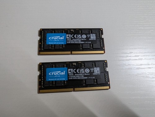 Crucial 64GB Kit (2x 32GB) DDR5 5600 PC5-44800 Laptop Memory ...