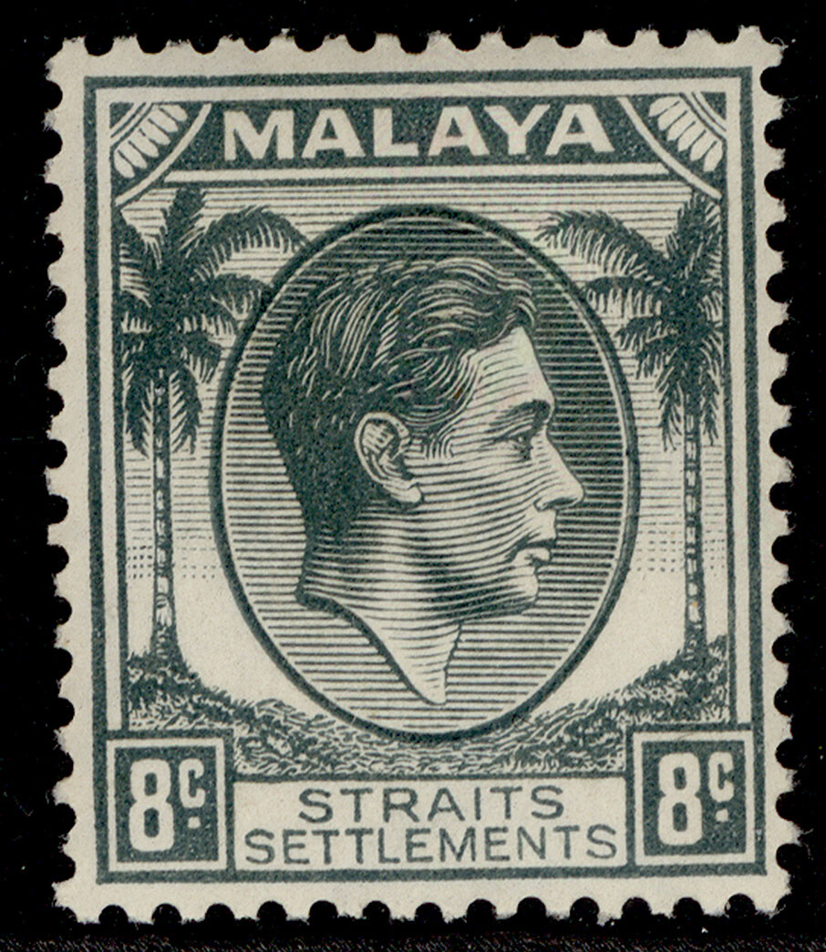 MALAYSIA - Straits Settlements GVI SG283, 8c grey, M MINT. Cat | eBay