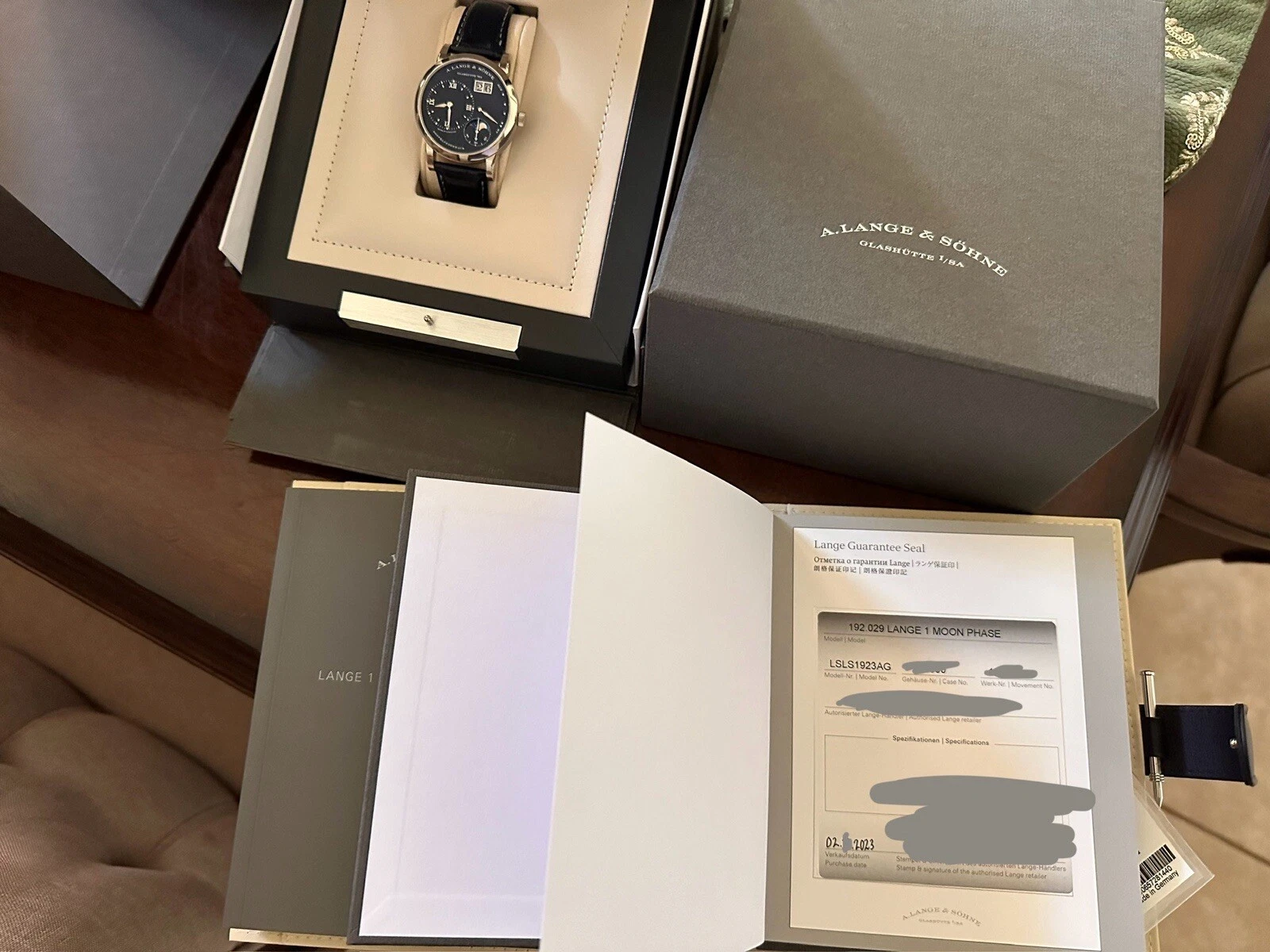 FS A. Lange & Sohne Lange 1 Moon Phase 192.029 2023 Warranty ...
