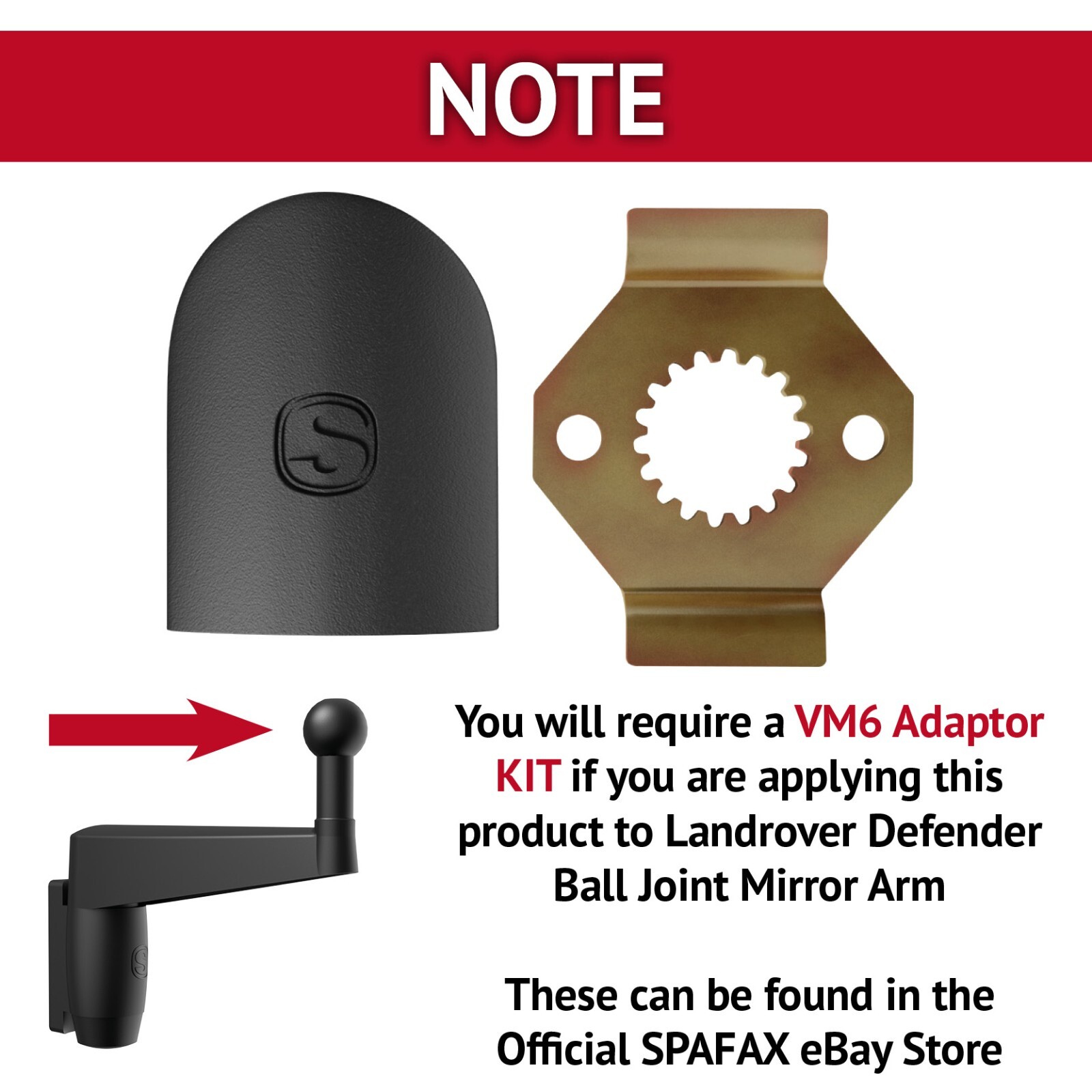 SPAFAX VM2 Unbreakable Rear View Mirror Military Forklift Commercial ...