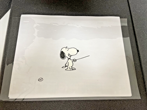 Peanuts Production Cel Snoopy with Pointer **Read and Watch video | eBay
