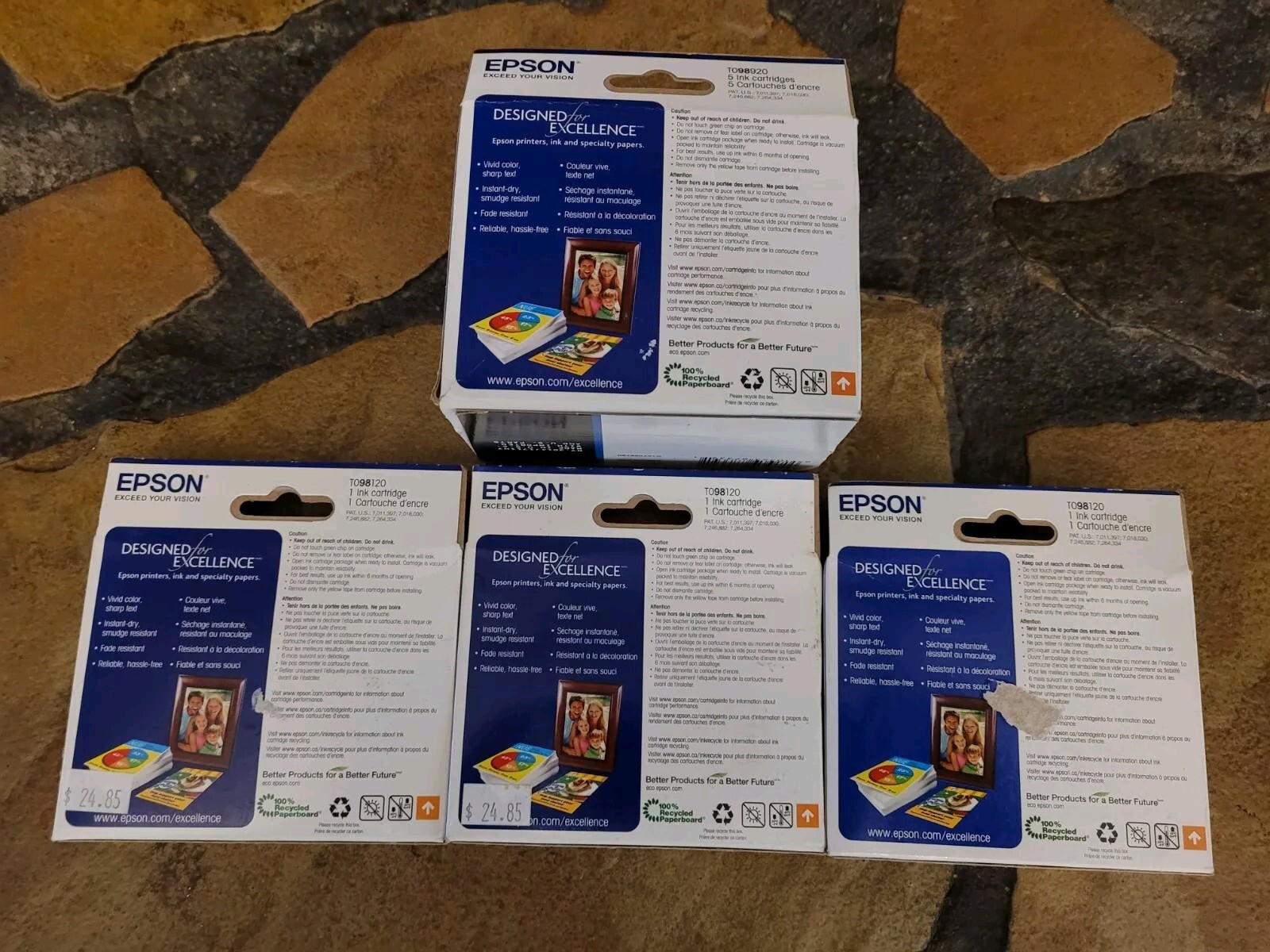 Epson 98 Lot Of 4 New Genuine Ink Set High Capacity T098920 T098120 | eBay