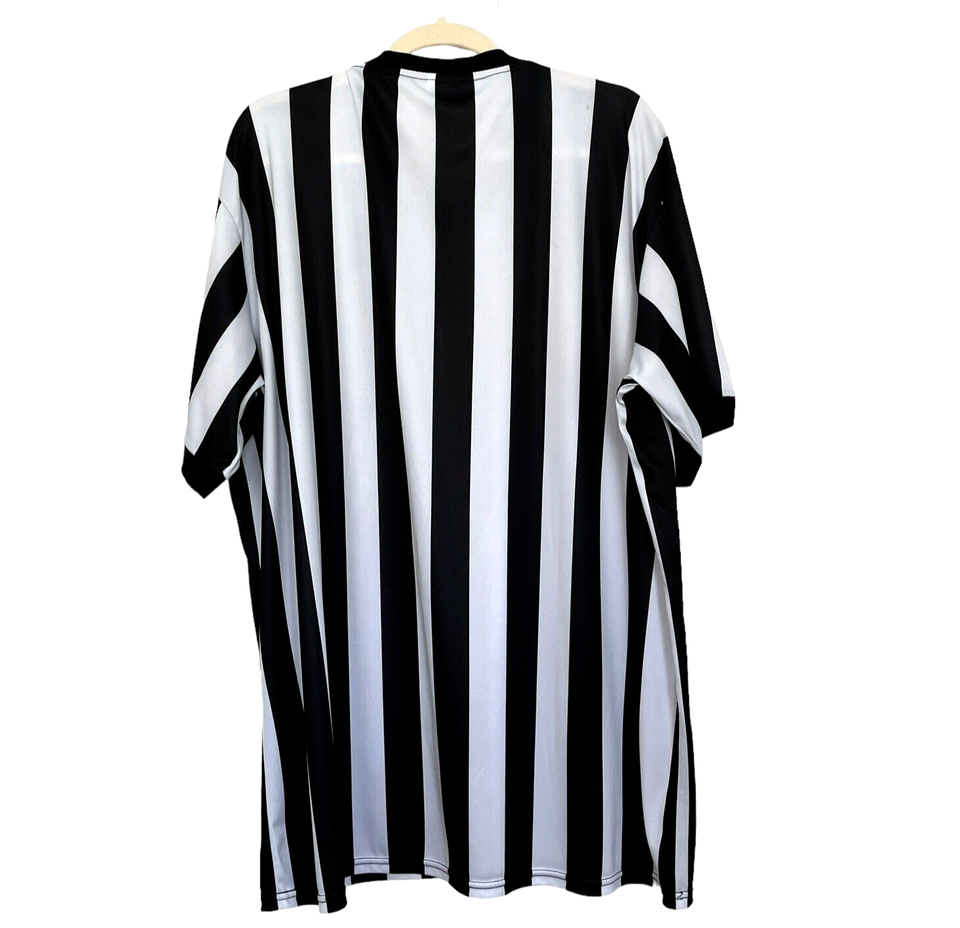 Crown Referee Shirt Sz XXL Black White Soccer Sports V-neck Short ...