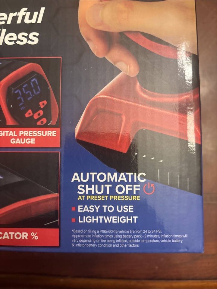 Bullseye Pro Max Deluxe Tire Inflator Portable Air Compressor, Portable ...