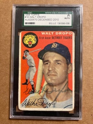 WALT DROPO DETROIT TIGERS SIGNED 1954 TOPPS CARD SGC AUTHENTIC | eBay