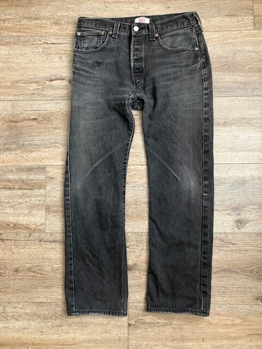 Levis 501 Straight Leg Button Fly Mens Jeans - 32x 29 , Black | eBay