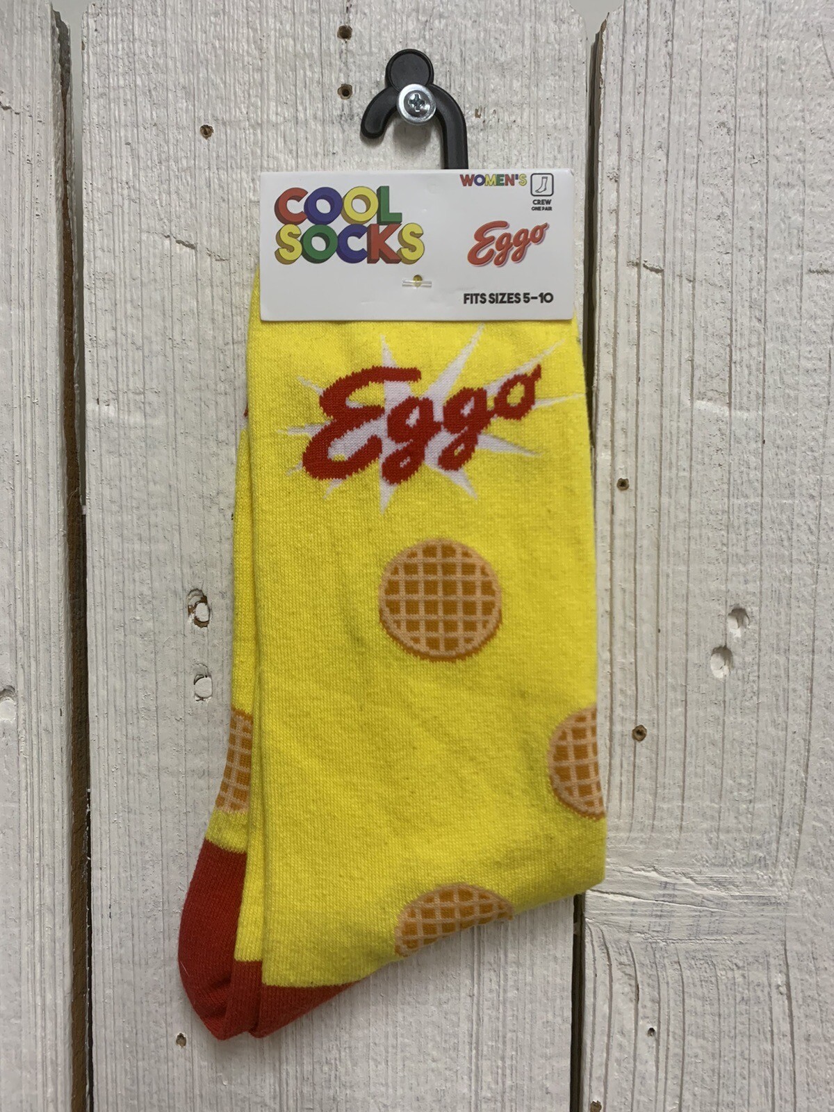 Cool Socks Eggo Waffles Crew Socks, Women's Shoe Size 5-10 One Pair C12 | eBay
