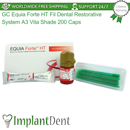 GC Equia Forte HT Fil Dental Restorative System A3 Vita Shade 200 Caps ...
