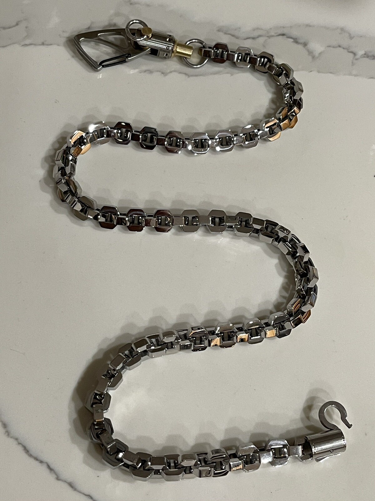 EDC Fat Link Biker Wallet Chain, Titanium Carabiner & Tuning Fork ...