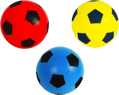 2PK 17.5cm Football Sponge Foam Soccer Ball Indoor Outdoor Fun Games ...