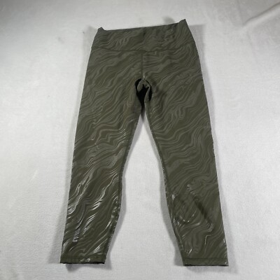 Fabletics Legging Pants Medium Green Elastic Waistband Leggings Workout ...