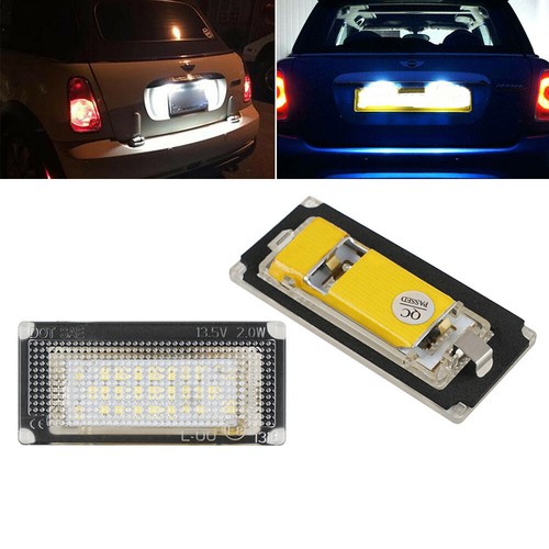 2x LED Licence Number Plate Lights Canbus Lamp For Mini Cooper One R50 ...