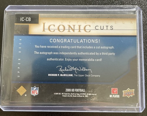 2009 CLIFF BATTLES AUTO Upper Deck ICONIC CUTS RARE/22 Card BRAVES ...