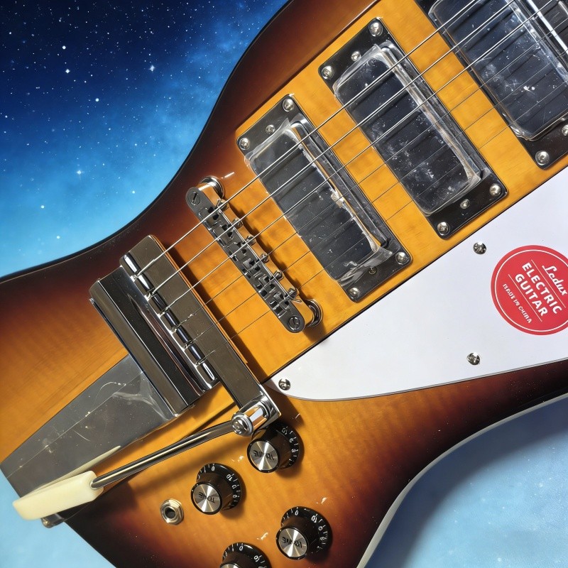 Handmade Firebird Sunburst Solid Electric Guitar Mini Pickup Rosewood ...