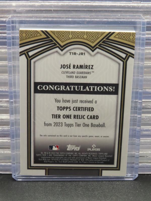 2023 Topps Tier One Jose Ramirez Game Used Jersey #287/400 Guardians | eBay