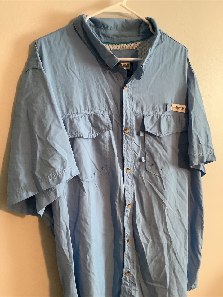 MAGELLAN - Fish Gear Angler Fit Vented Fishing SHIRT - Mens Size 2XL ...