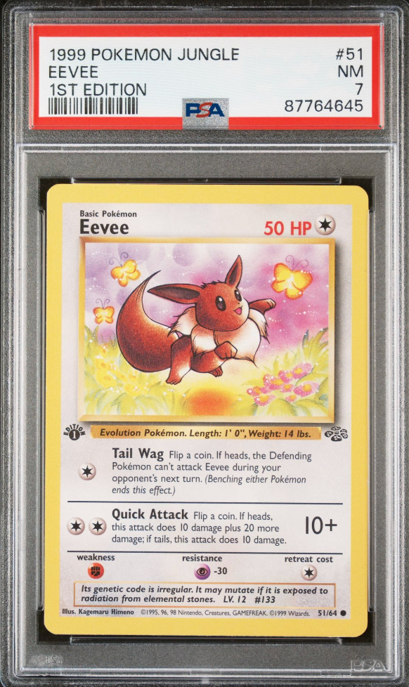 Pokémon TCG Eevee Jungle 51/64 Regular 1st Edition Common PSA 7 | eBay
