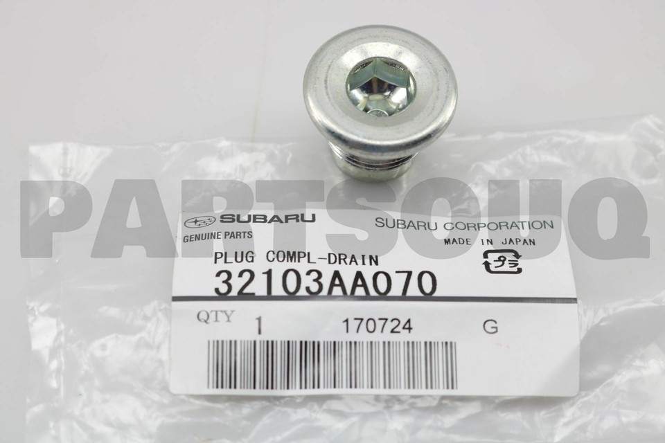 32103AA070 Genuine Subaru PLUG COMPL-DRAIN 32103-AA070 | eBay