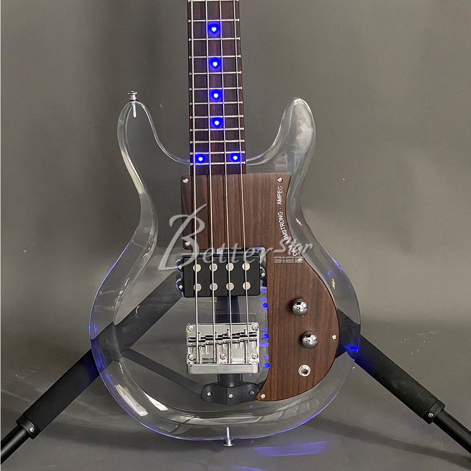 Dan Armstrong Electric Guitar 4 String Bass Guitar Acrylic Body Maple ...