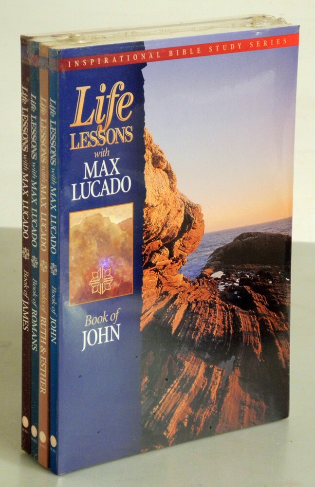 Life Lessons with Max Lucado 4 book set. John Ruth & Esther, Romans ...