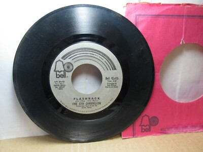Old 45 RPM Record - Bell BELL 45,425 - 5th Dimension - Flashback ...