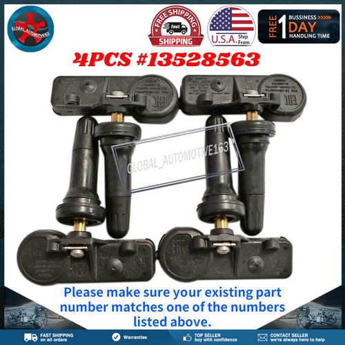 SET (4) TPMS TIRE PRESSURE SENSORS for 2019+ SILVERADO SIERRA 13528563 ...