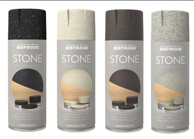 Rust-Oleum Stone Textured Effect Spray Paint 400 Ml, Bleached Stone ...