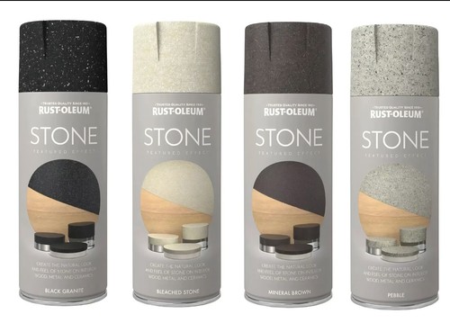 Rust-Oleum Stone Textured Effect Spray Paint 400 Ml, Bleached Stone ...