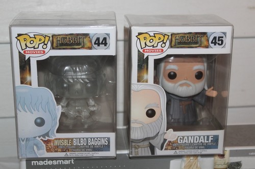 Lot 2 Funko Pop Movies The Hobbit 44 Invisible Bilbo Baggins 45 Gandalf ...